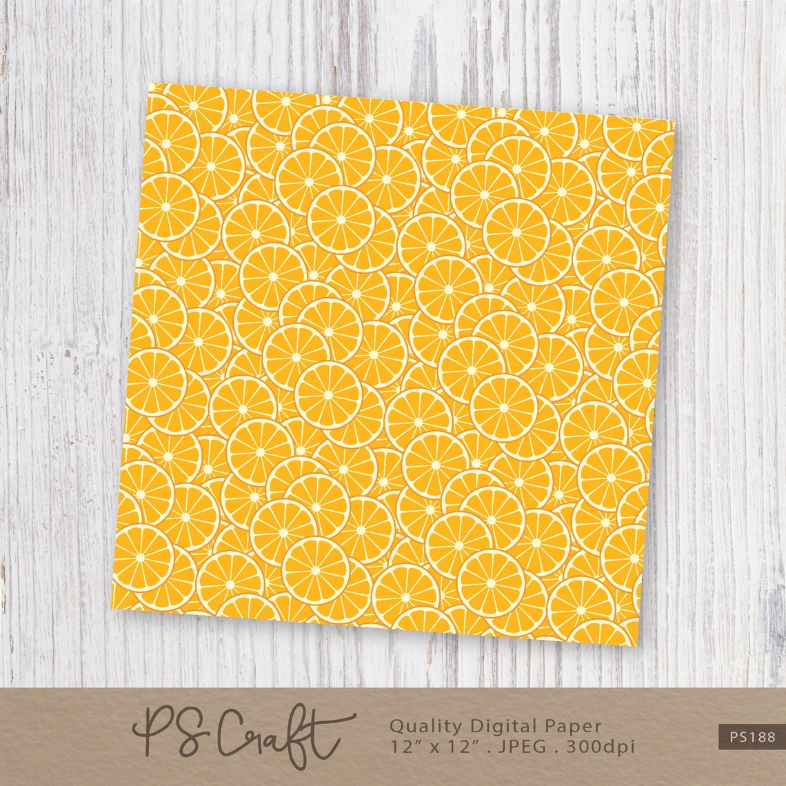 Orange Digital Paper SEAMLESS Summer Fruit Pattern Citrus | Etsy