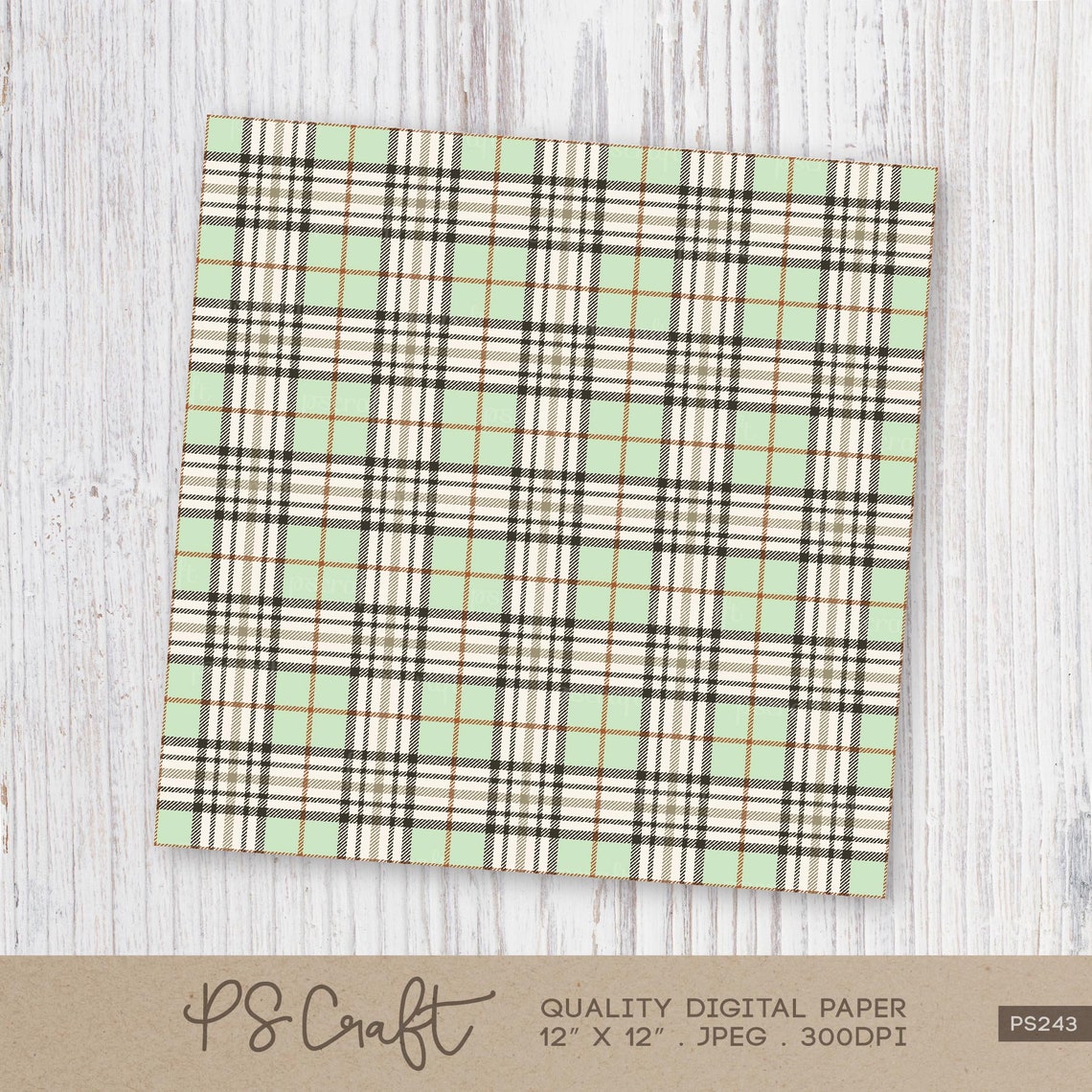 Green Tartan Digital Paper SEAMLESS Plaid Digital Paper | Etsy
