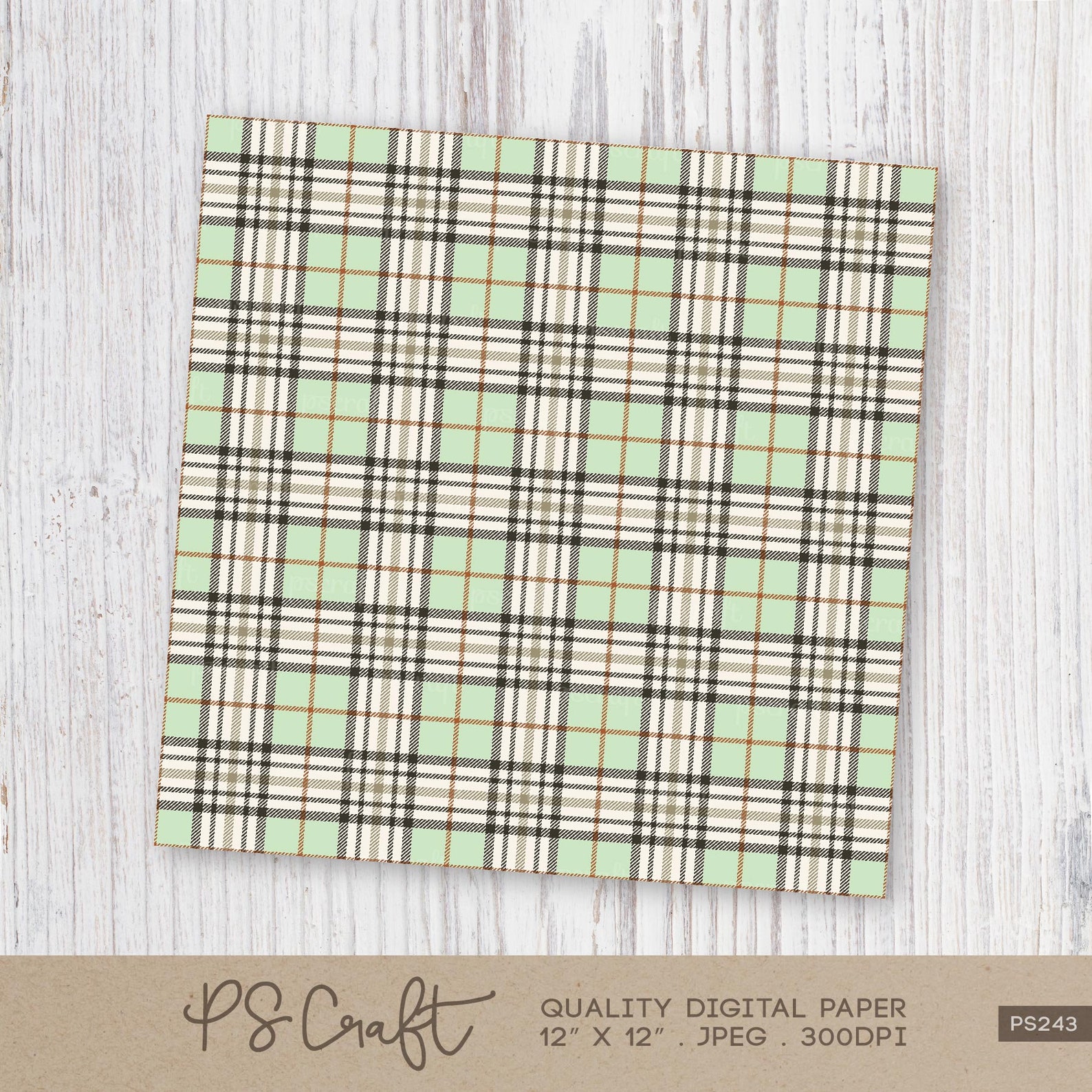 Green Tartan Digital Paper SEAMLESS Plaid Digital Paper - Etsy