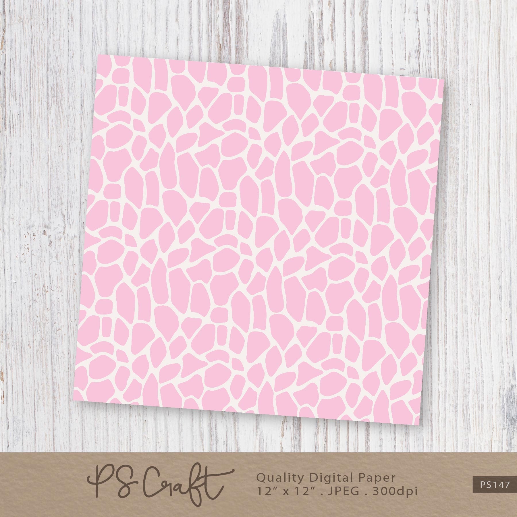 Light Pink Giraffe Print Background