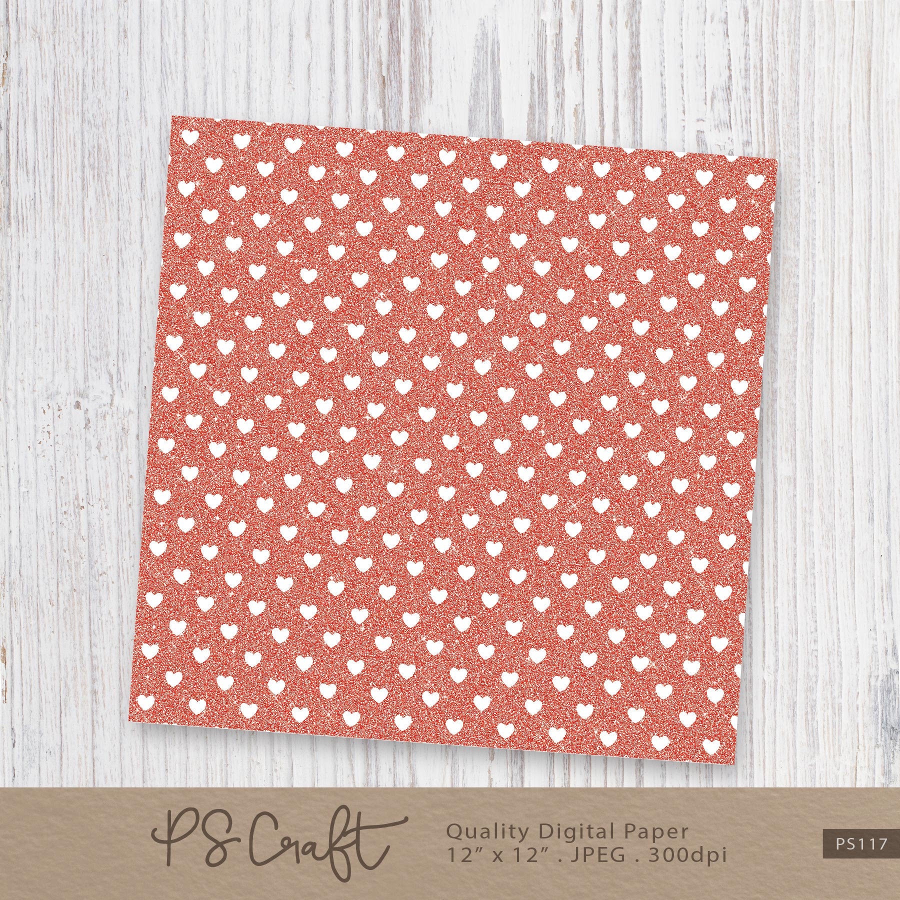 Glitter Heart Digital Papers SEAMLESS Glitter Hearts Paper - Etsy