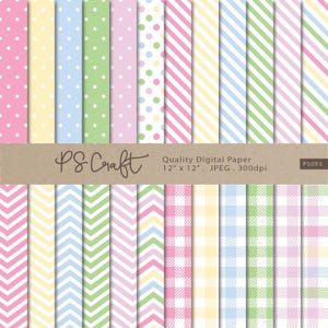 Spring Digital Papers, Seamless Easter Digital Paper, Easter Patterns ...
