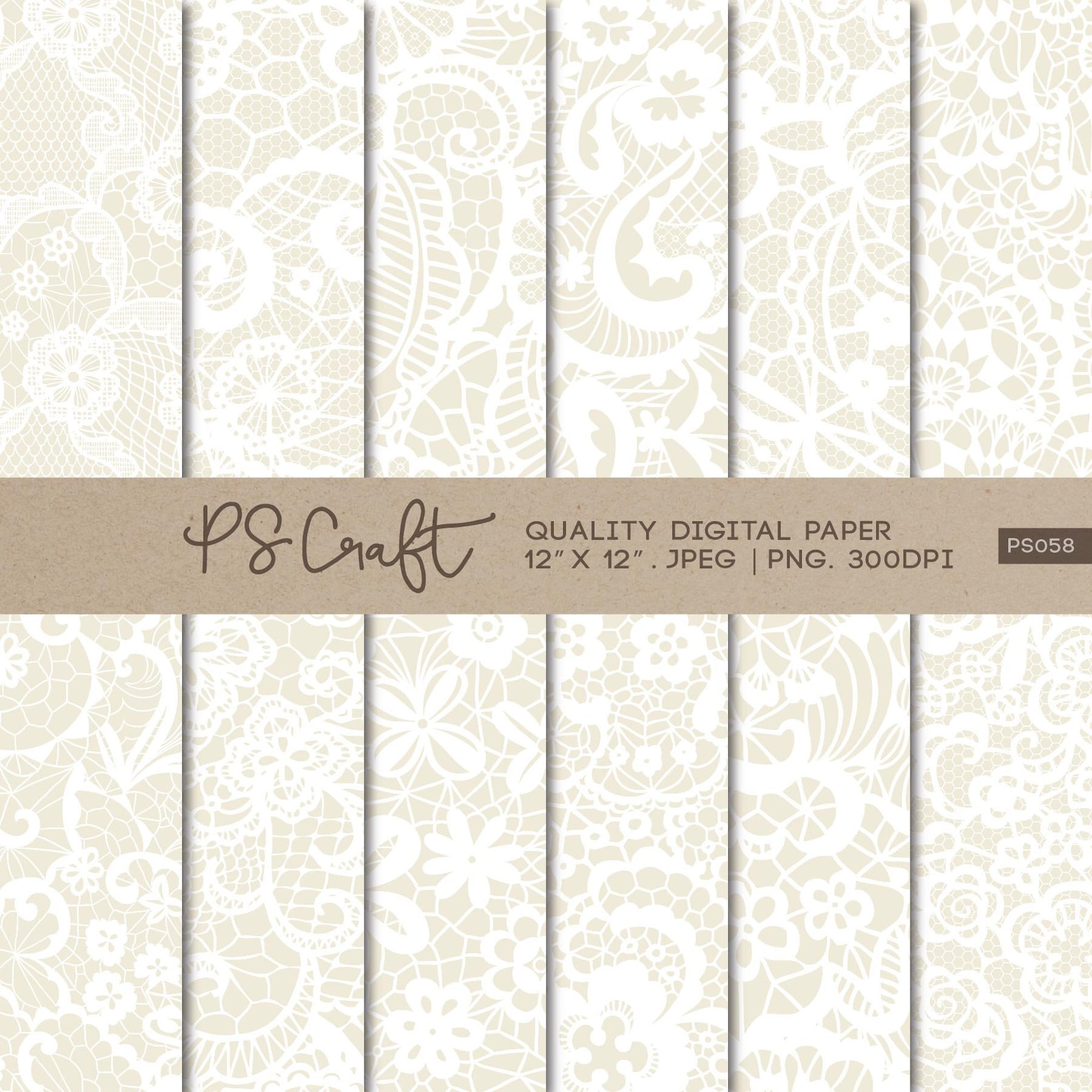 SEAMLESS White Lace Digital Papers Transparent Lace Overlay - Etsy