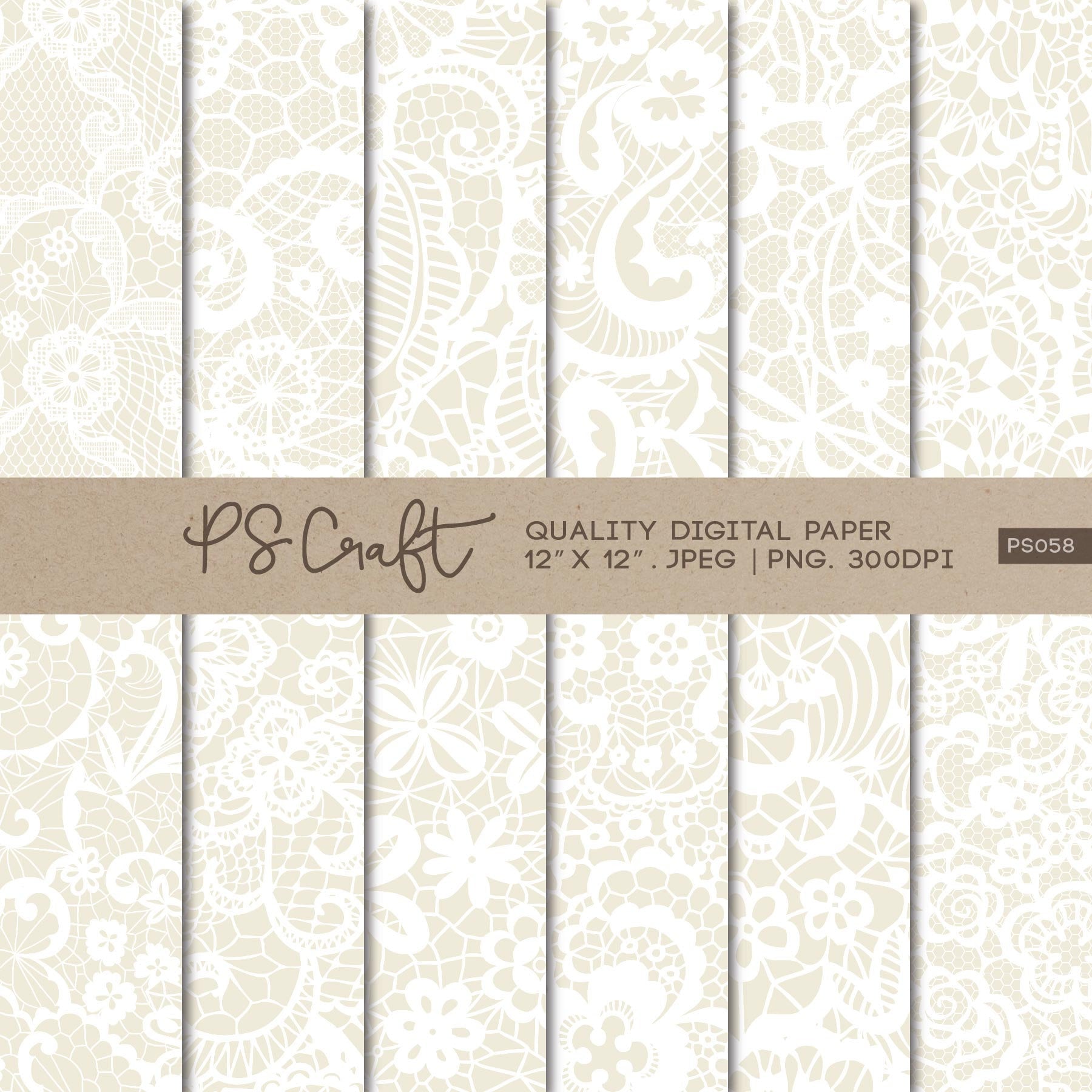 SEAMLESS White Lace Digital Papers Transparent Lace Overlay - Etsy