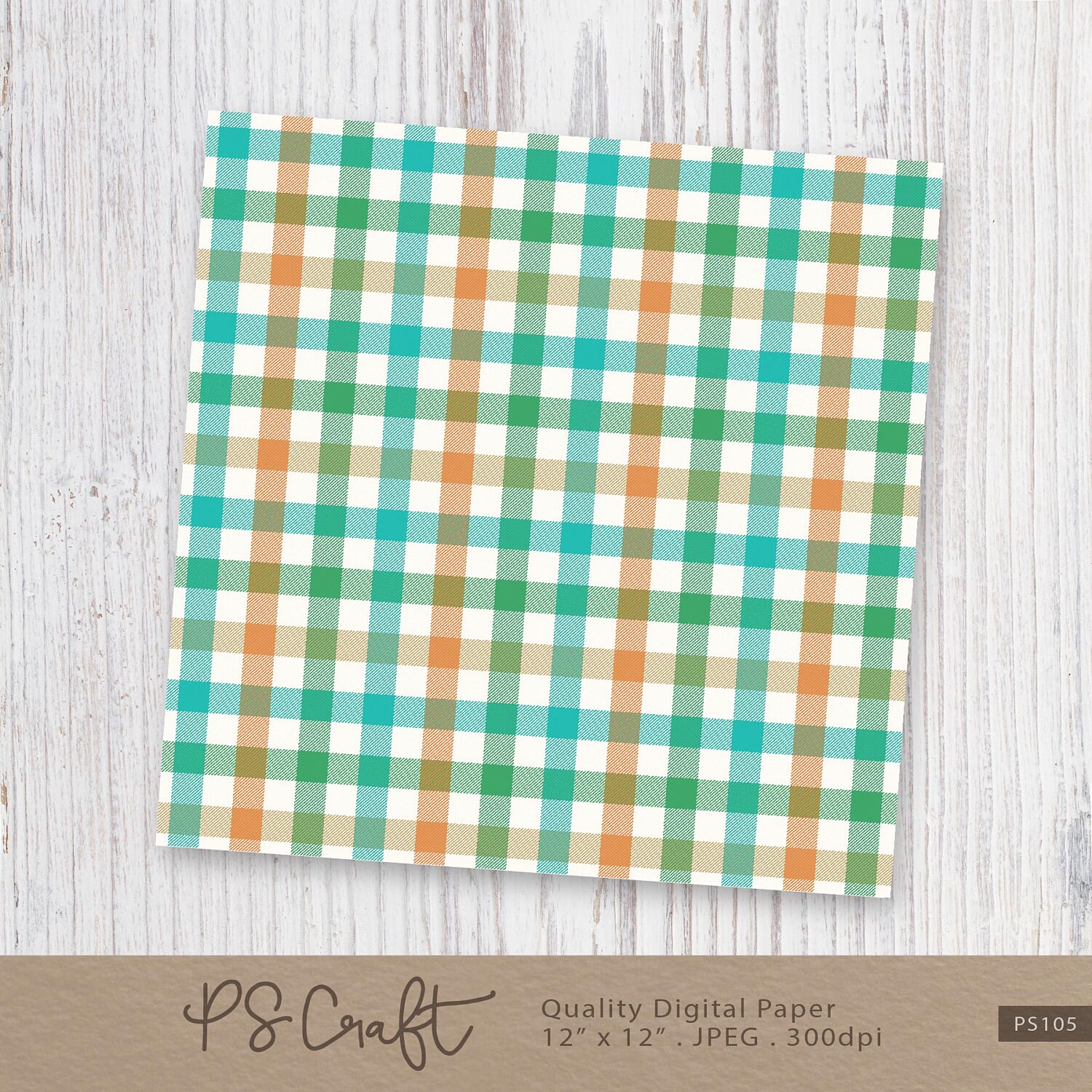 3-colors Plaid Digital Papers SEAMLESS Gingham Digital - Etsy