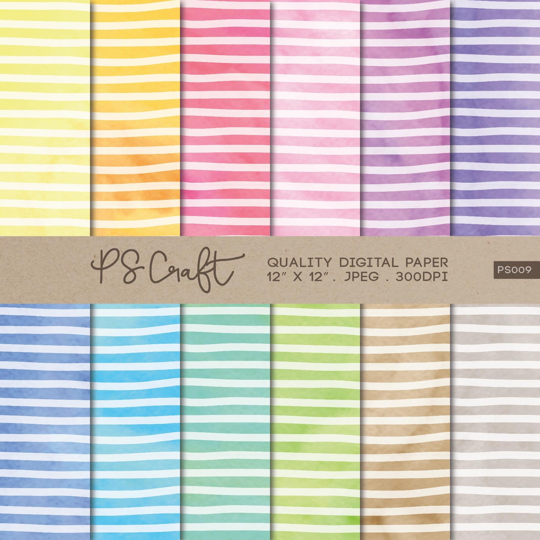 SEAMLESS Watercolor Stripes Digital Papers Stripes Wallpaper - Etsy