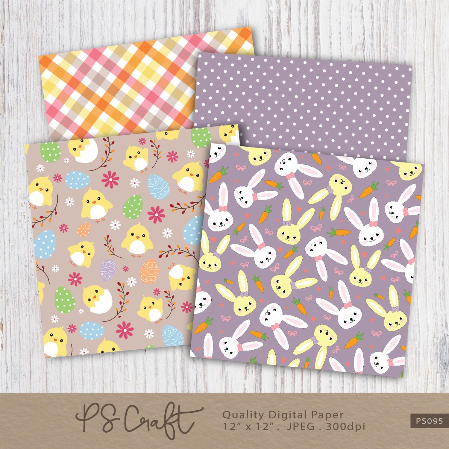 SEAMLESS Easter Fun Digital Papers, Easter Papers, Easter Patterns ...