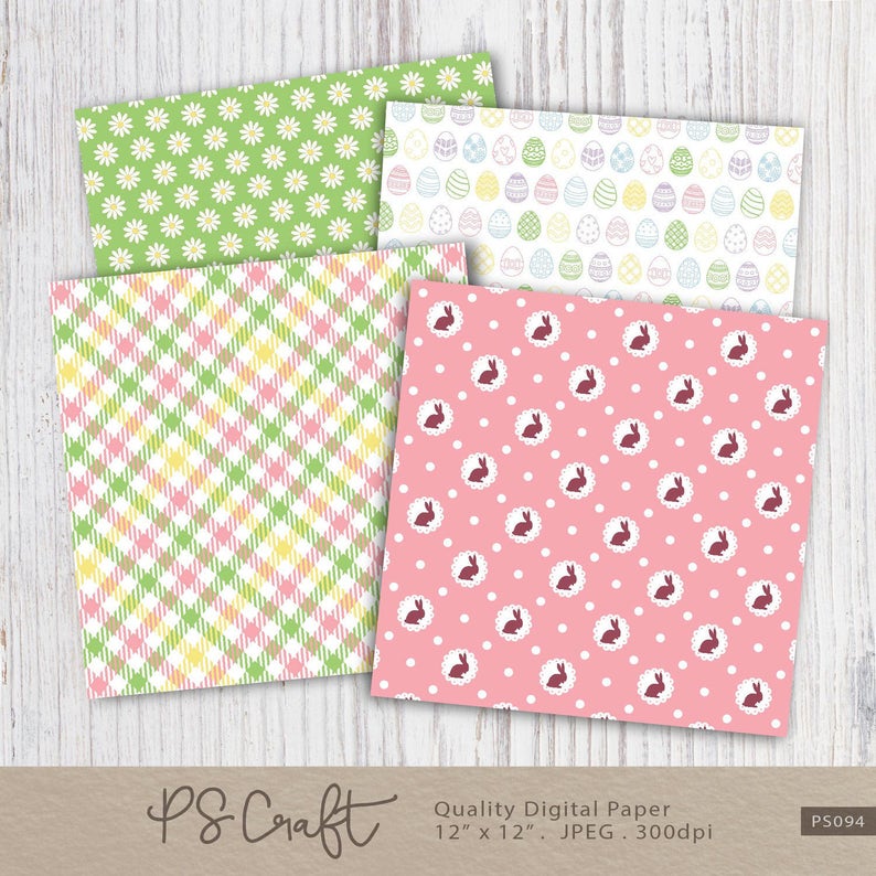 Easter Digital Papers Seamless Easter Papers Easter Patterns - Etsy