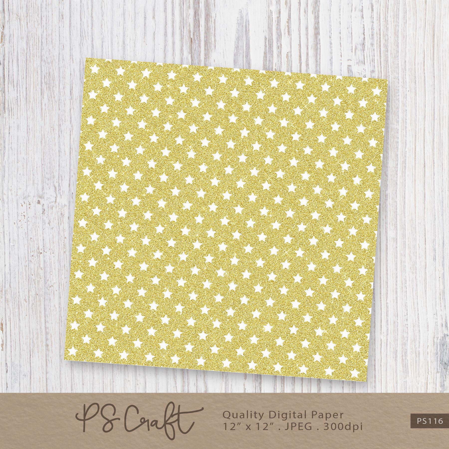 Glitter Star Digital Papers, SEAMLESS Glitter Stars Paper, Sparkle ...