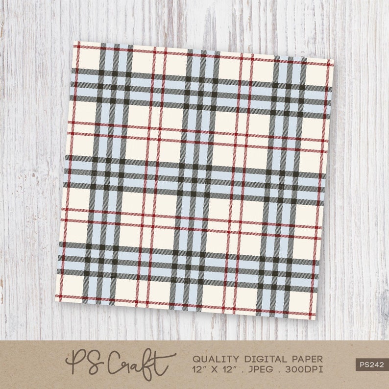 Blue Tartan Digital Paper SEAMLESS Plaid Digital Paper - Etsy