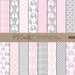 Elephant Digital Papers, SEAMLESS "baby Pink & Gray" Elephant ...