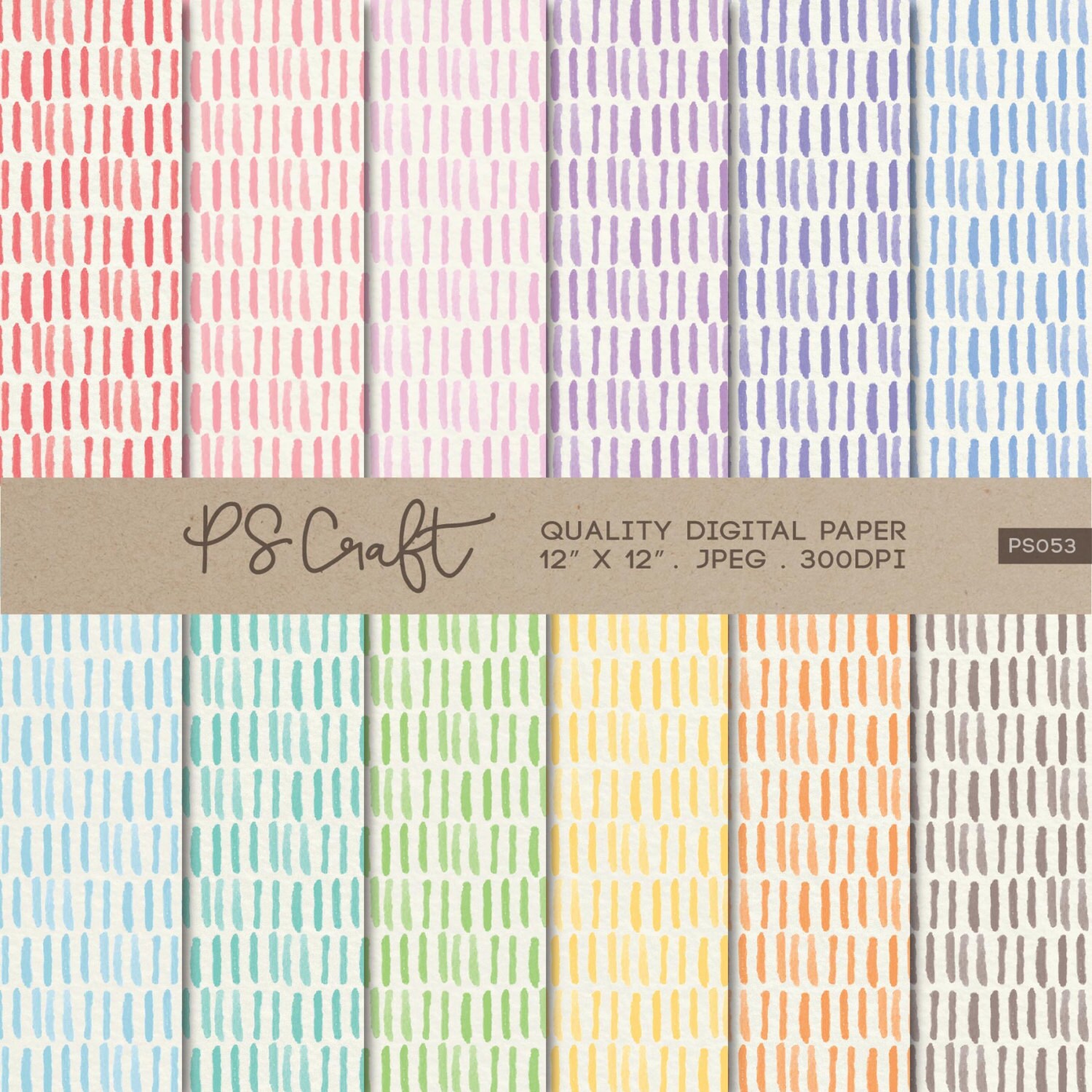 Watercolor Strokes Digital Papers, Brush Strokes Pattern, Strokes and ...
