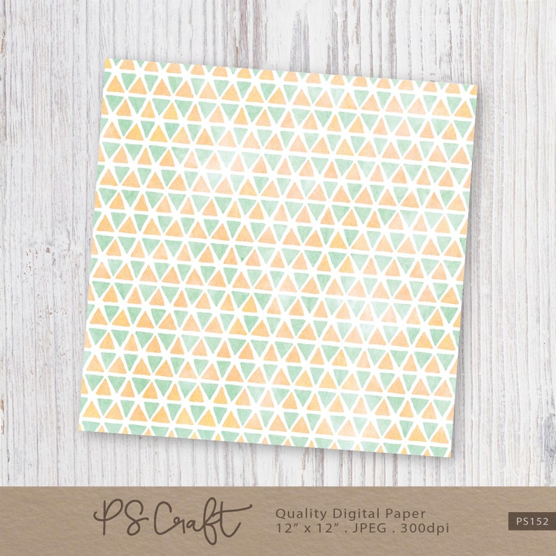 Watercolor Triangle Digital Papers Triangle Background in Two - Etsy