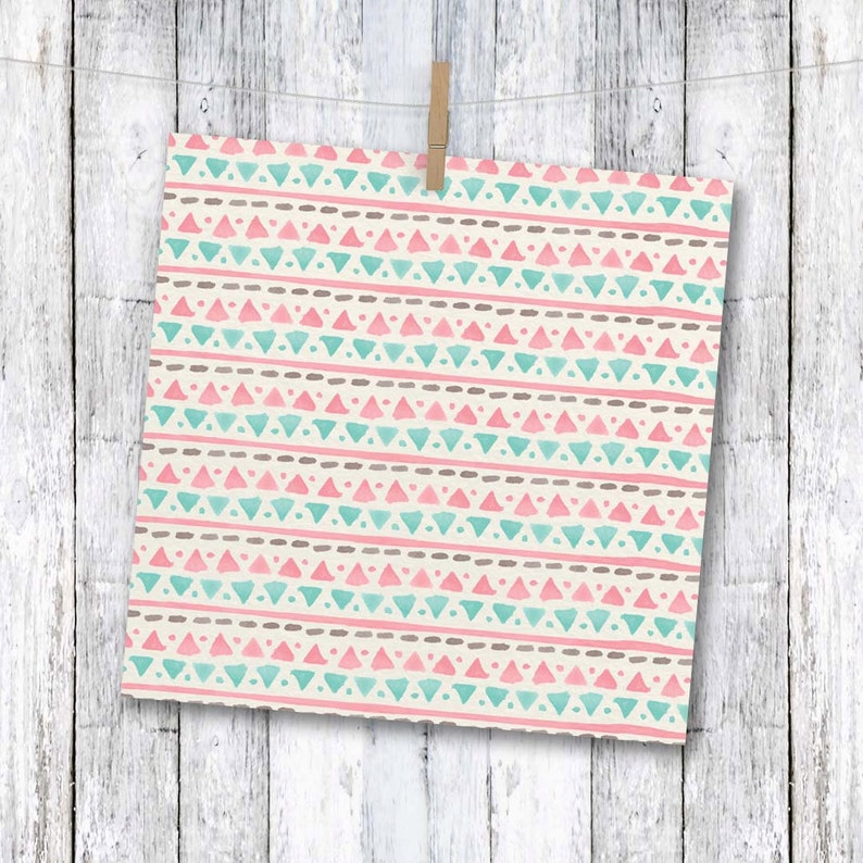 Tribal Watercolor Digital Papers Geometric Digital Paper - Etsy