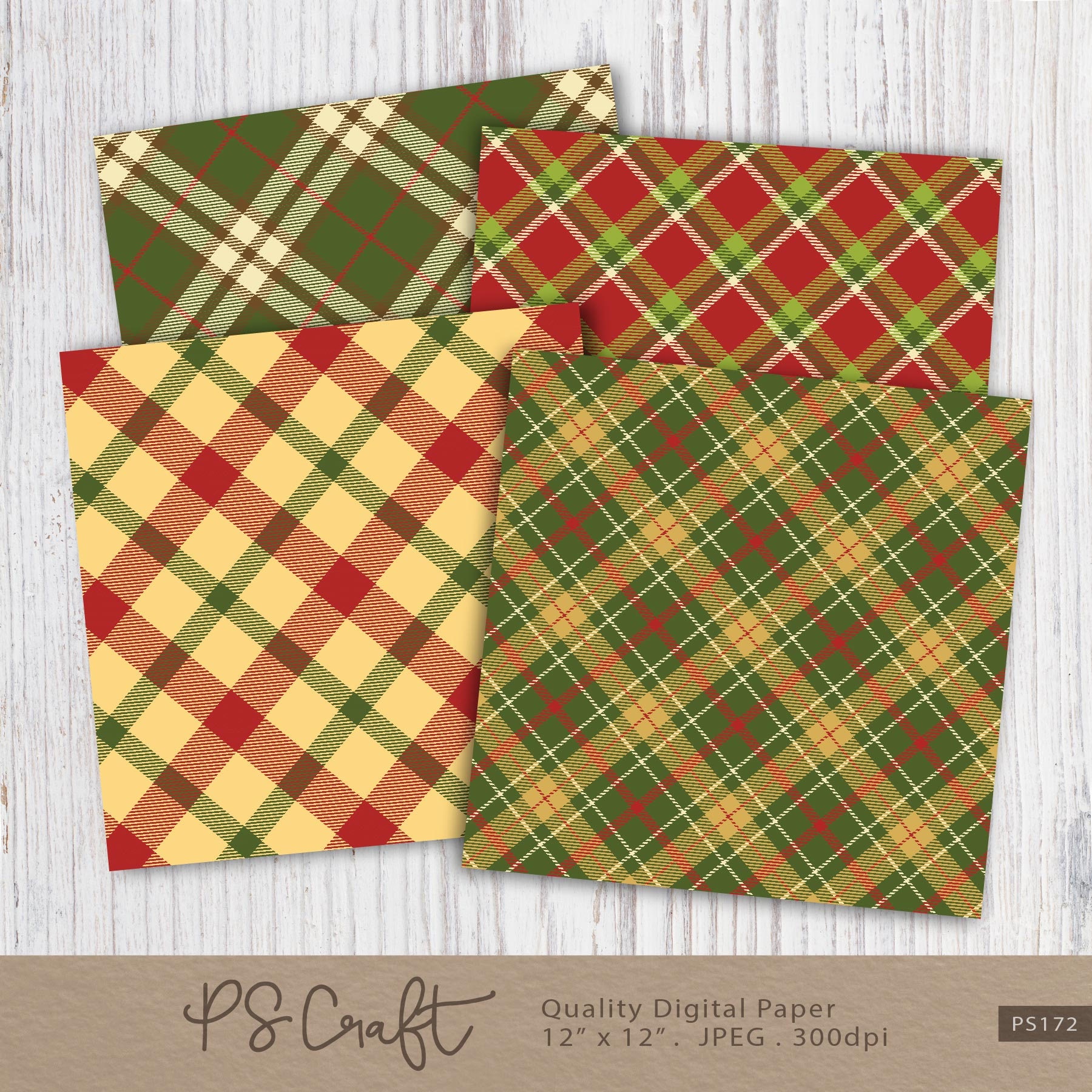 Christmas Plaid Digital Paper SEAMLESS Plaid Digital Paper - Etsy
