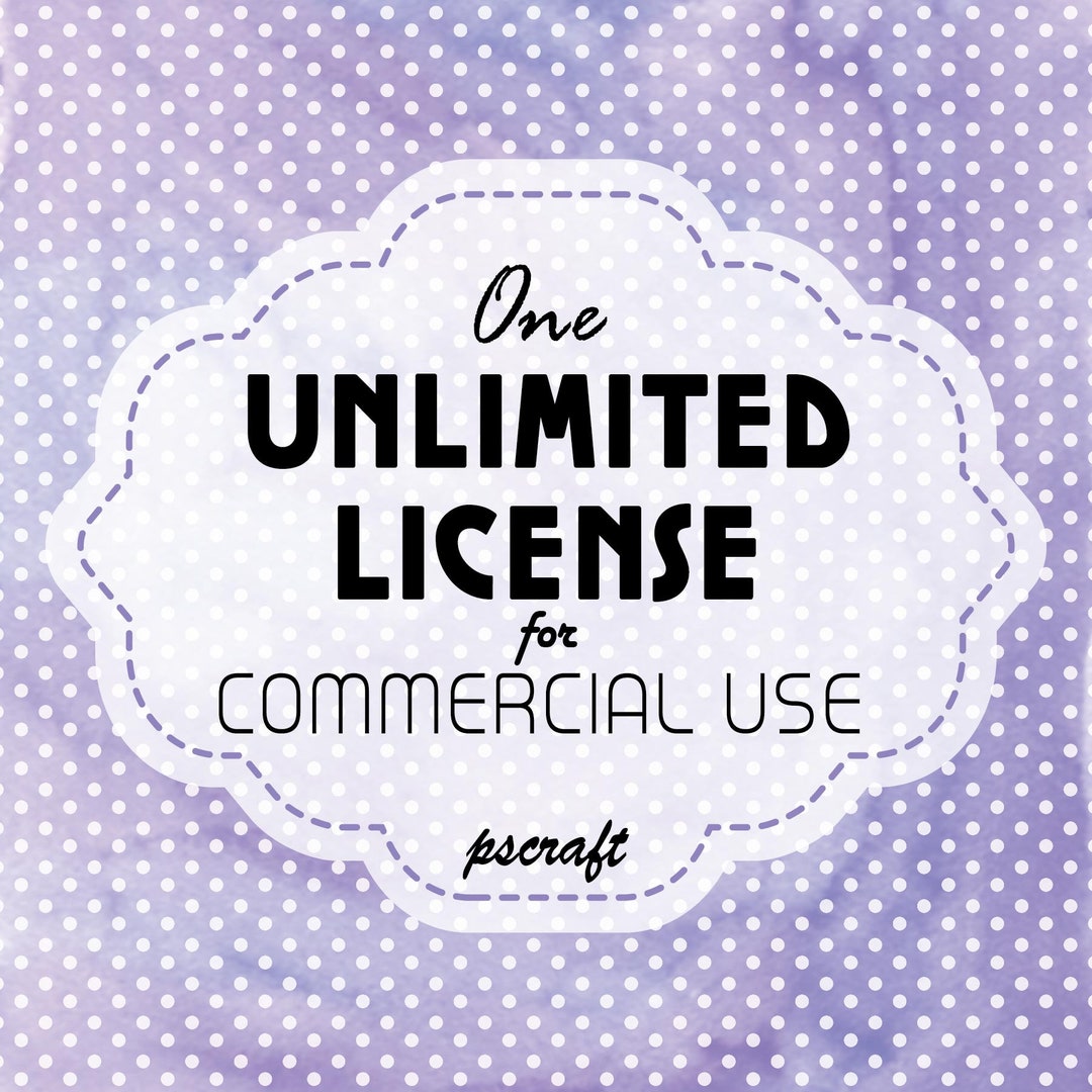 Unlimited Commercial License for 1 Digital Set - Etsy