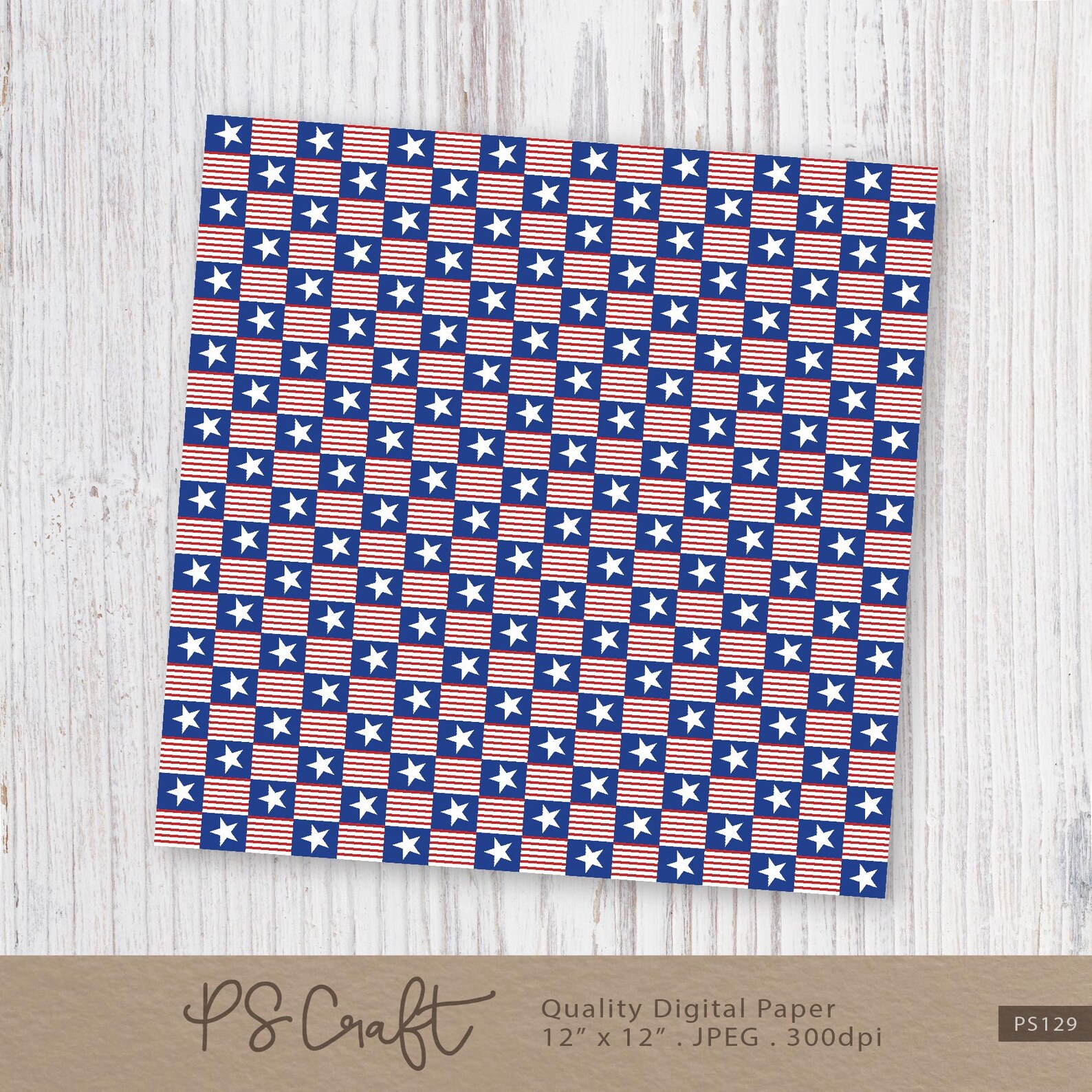 Patriotic Digital Papers, Seamless Independence Day Digital Paper, 4th ...