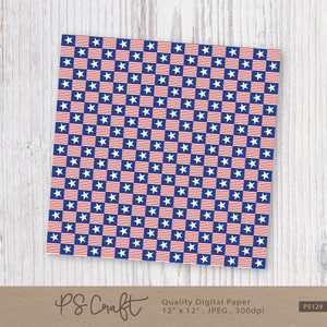 Patriotic Digital Papers, Seamless Independence Day Digital Paper, 4th ...