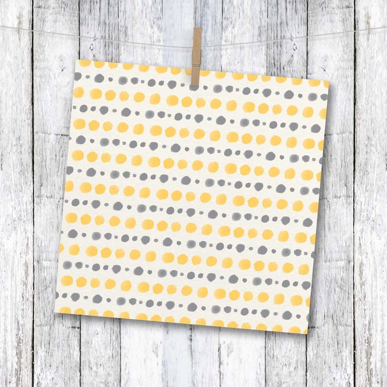 Yellow and Grey Digital Papers, Stripes Background, Zigzag Patterns ...