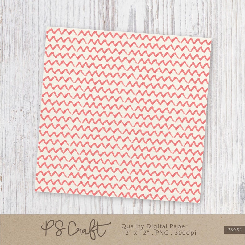 Handdrawn Watercolor Zigzag Digital Papers Handdrawn Chevron - Etsy