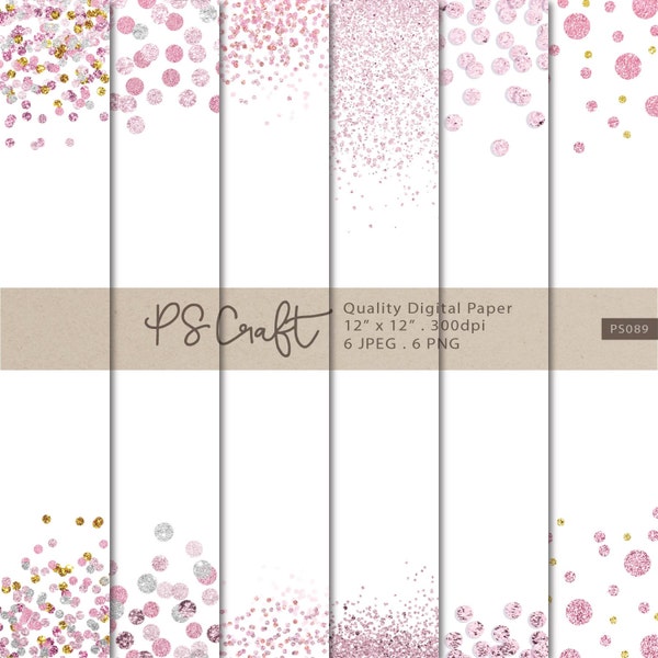 Pink Gold Confetti - Etsy