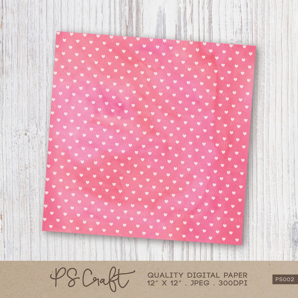 SEAMLESS Hearts Watercolor Digital Papers Valentine Digital - Etsy