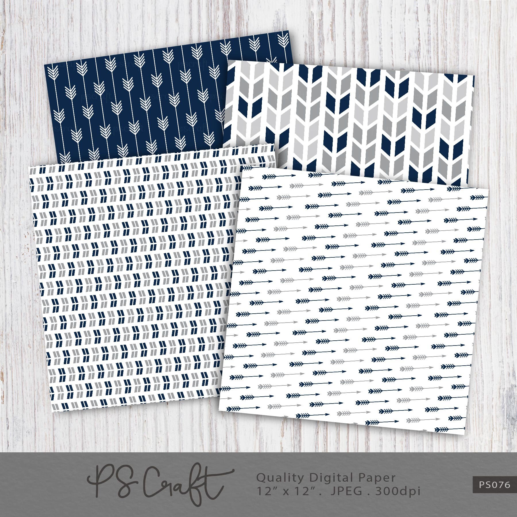 Navy & Grey Arrows Digital Papers SEAMLESS Arrows Papers - Etsy