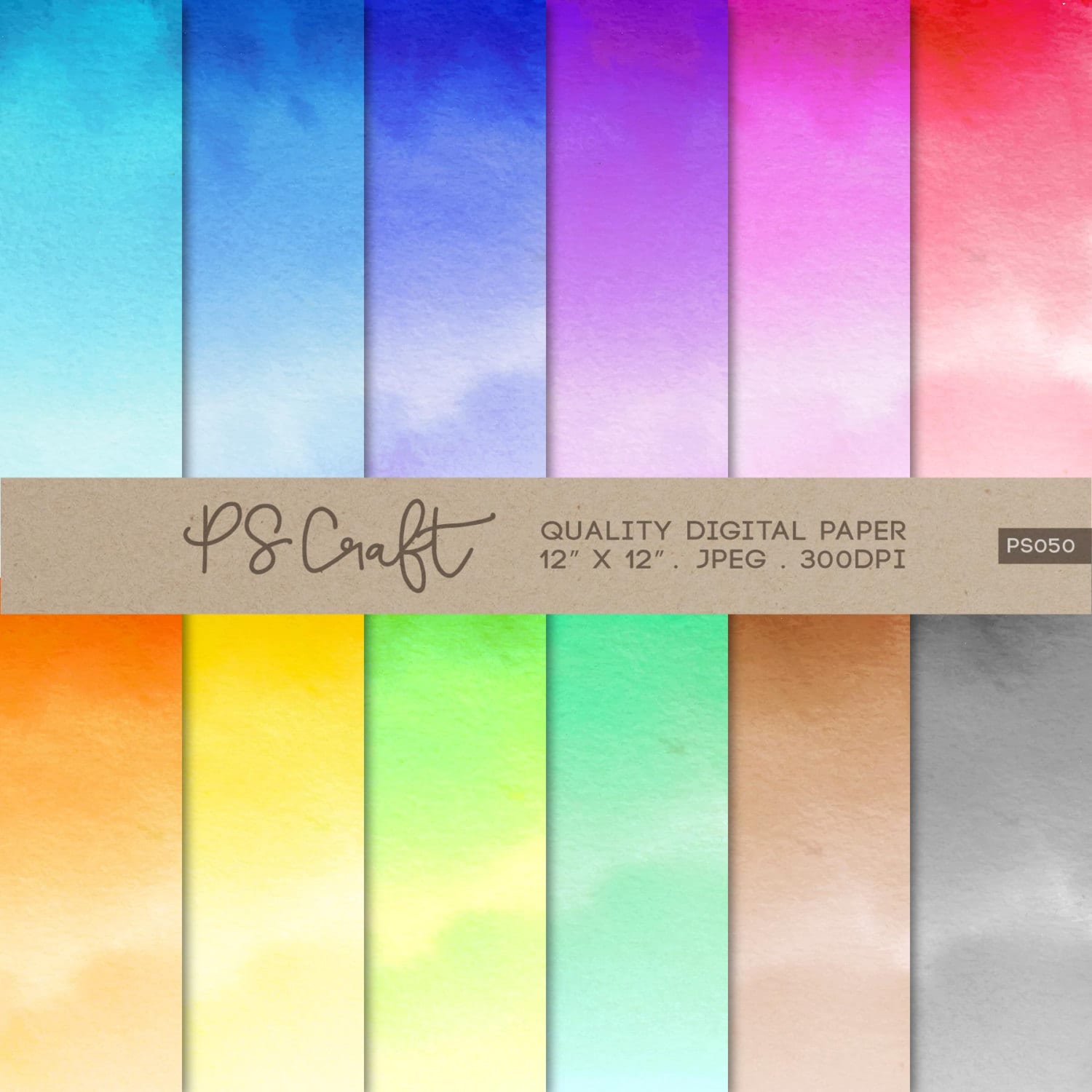 Watercolor Dye Paper Digital Papers, Gradually Dye Watercolor Wallpaper ...