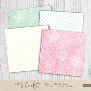 Watercolor Triangle Digital Papers, Triangle Background, Triangle Clip ...