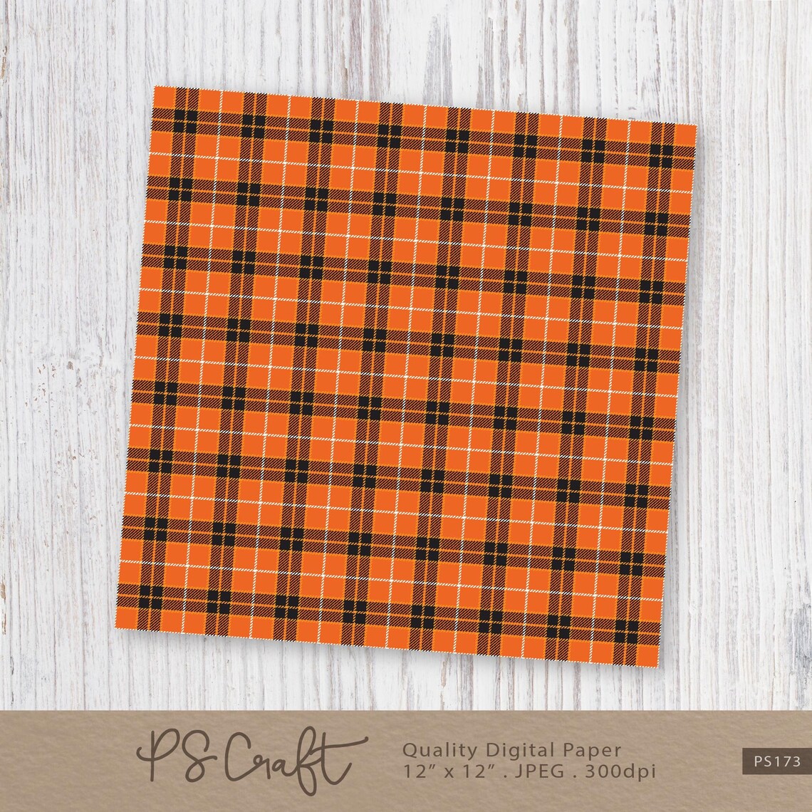 Halloween Plaid Digital Paper SEAMLESS Plaid Digital Paper | Etsy