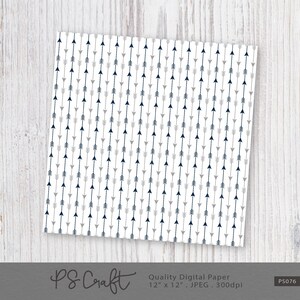 Navy & Grey Arrows Digital Papers, SEAMLESS Arrows Papers, Tribal ...
