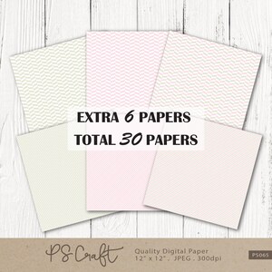 Baby Pink Digital Papers, New Baby Girl Shower Digital Paper, Soft Pink ...