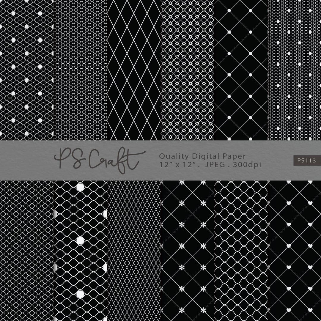 White Minimalist Lace Digital Papers, SEAMLESS White Lace Pattern ...