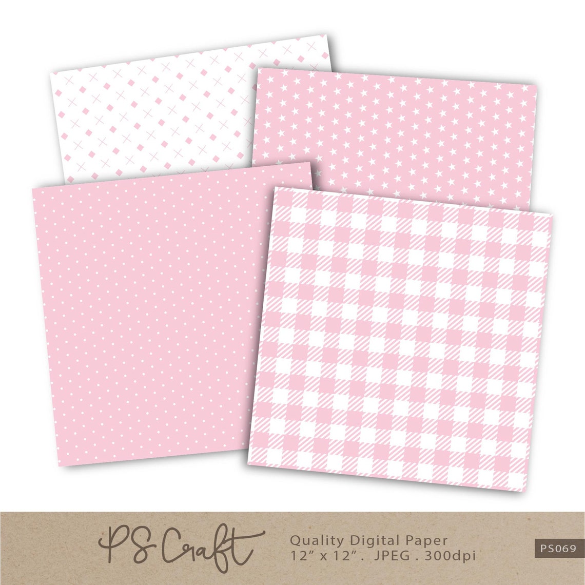 Pink Digital Paper, Baby Pink Papers, Chevrons Stripes Herringbone ...