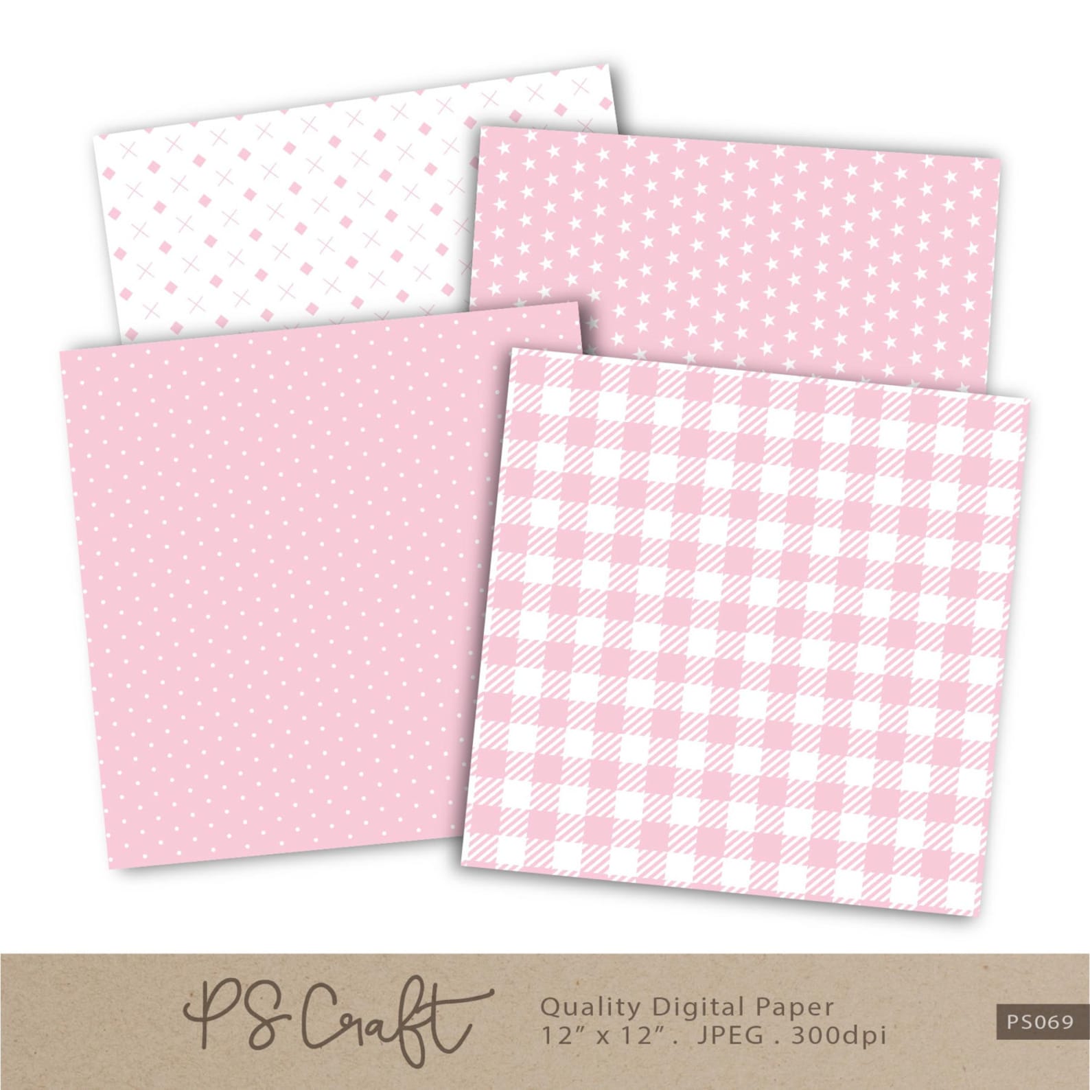 Pink Digital Paper, Baby Pink Papers, Chevrons Stripes Herringbone ...