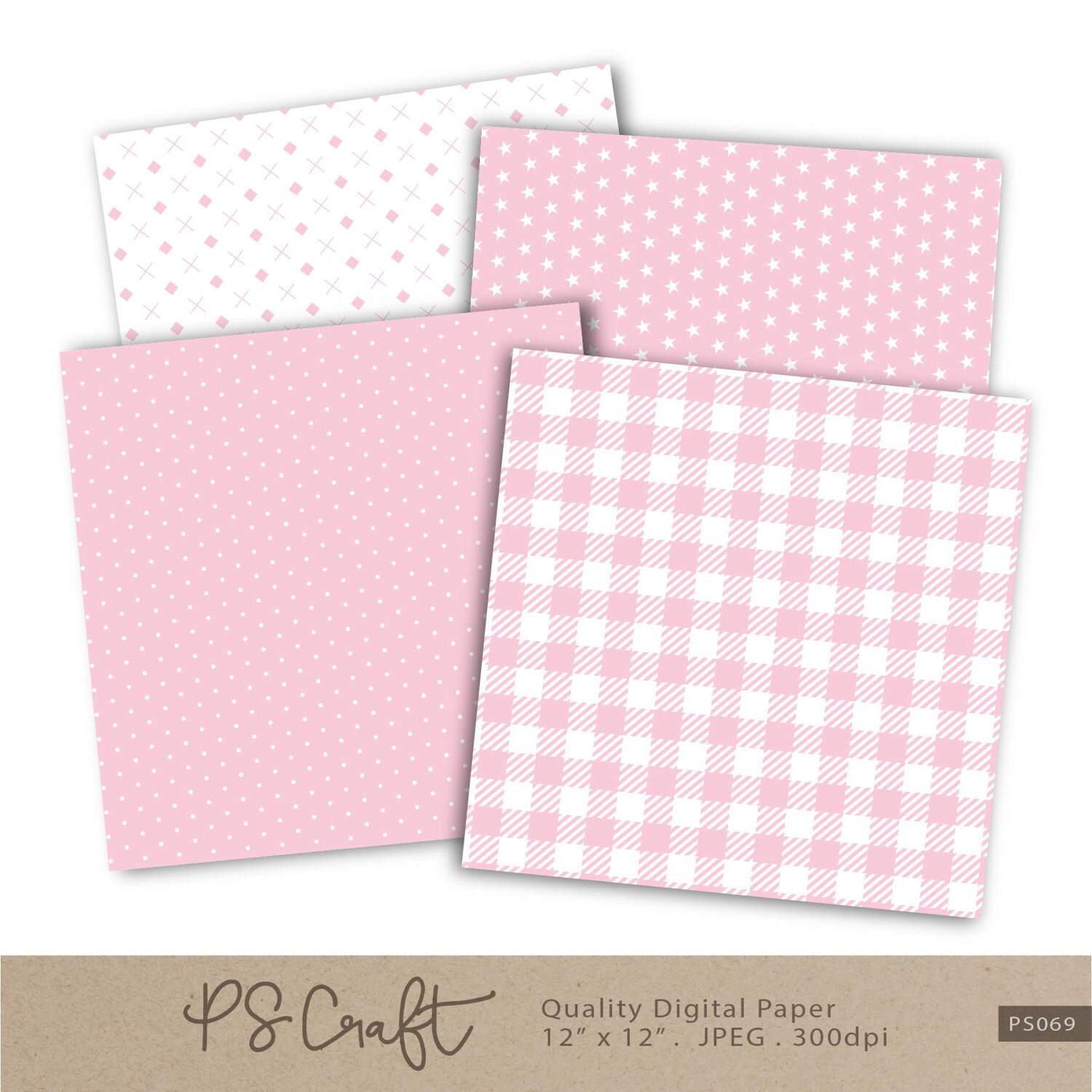 Pink Digital Paper, Baby Pink Papers, Chevrons Stripes Herringbone ...