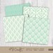 Green Damask Digital Papers, SEAMLESS Green Damask Papers, Damask ...