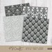 Black & Grey Damask Digital Papers, Seamless Vintage Pattern (instant ...