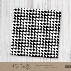 Houndstooth Digital Papers, SEAMLESS Houndstooth Digital Background ...