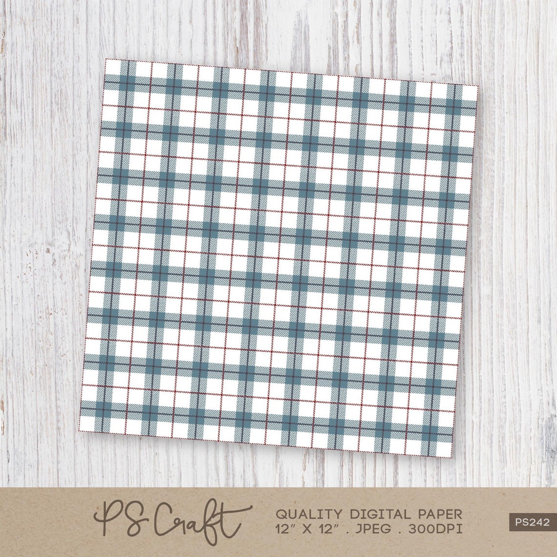 Blue Tartan Digital Paper SEAMLESS Plaid Digital Paper - Etsy