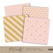 Pink and Gold Glitter Digital Papers, Pink and Gold Backdrop, Gold ...