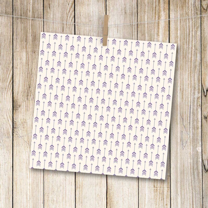 Purple Arrows Digital Papers, Geometric Digital Paper, Tribal Arrows ...