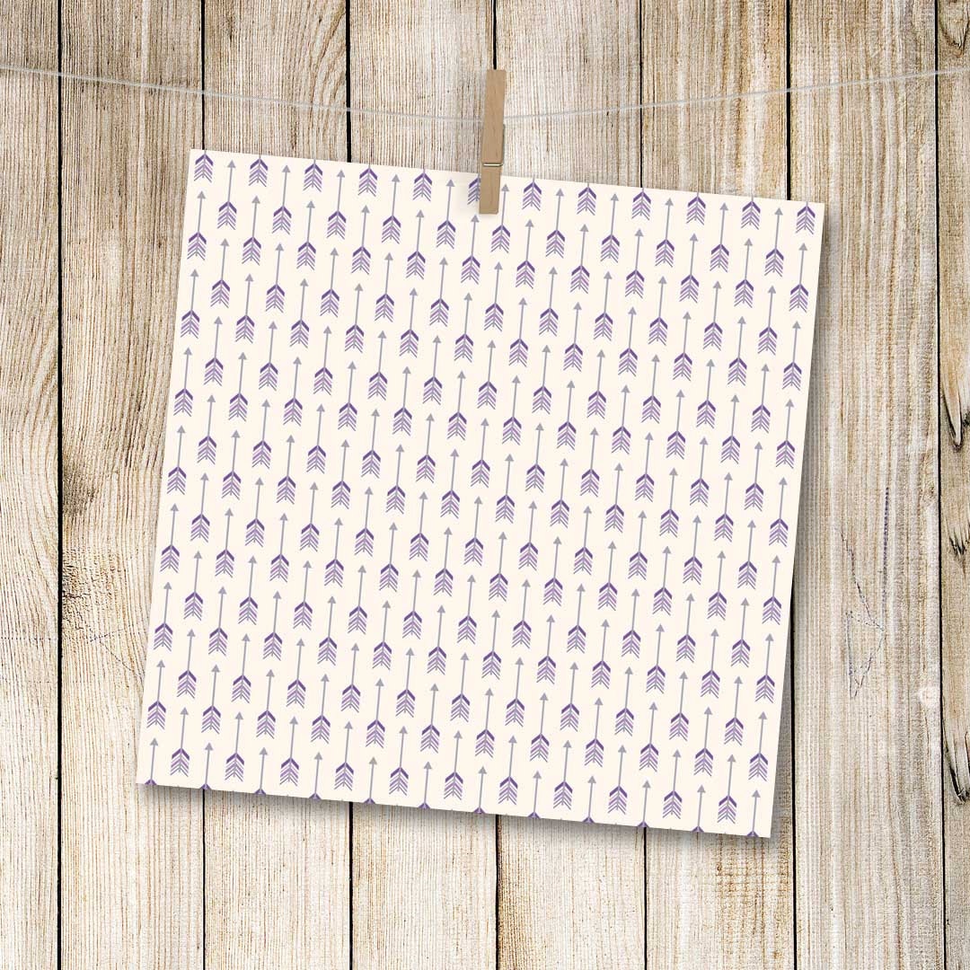 Purple Arrows Digital Papers, Geometric Digital Paper, Tribal Arrows ...