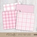 SEAMLESS Pink Plaid Digital Paper, Gingham Tartan Plaid Background ...