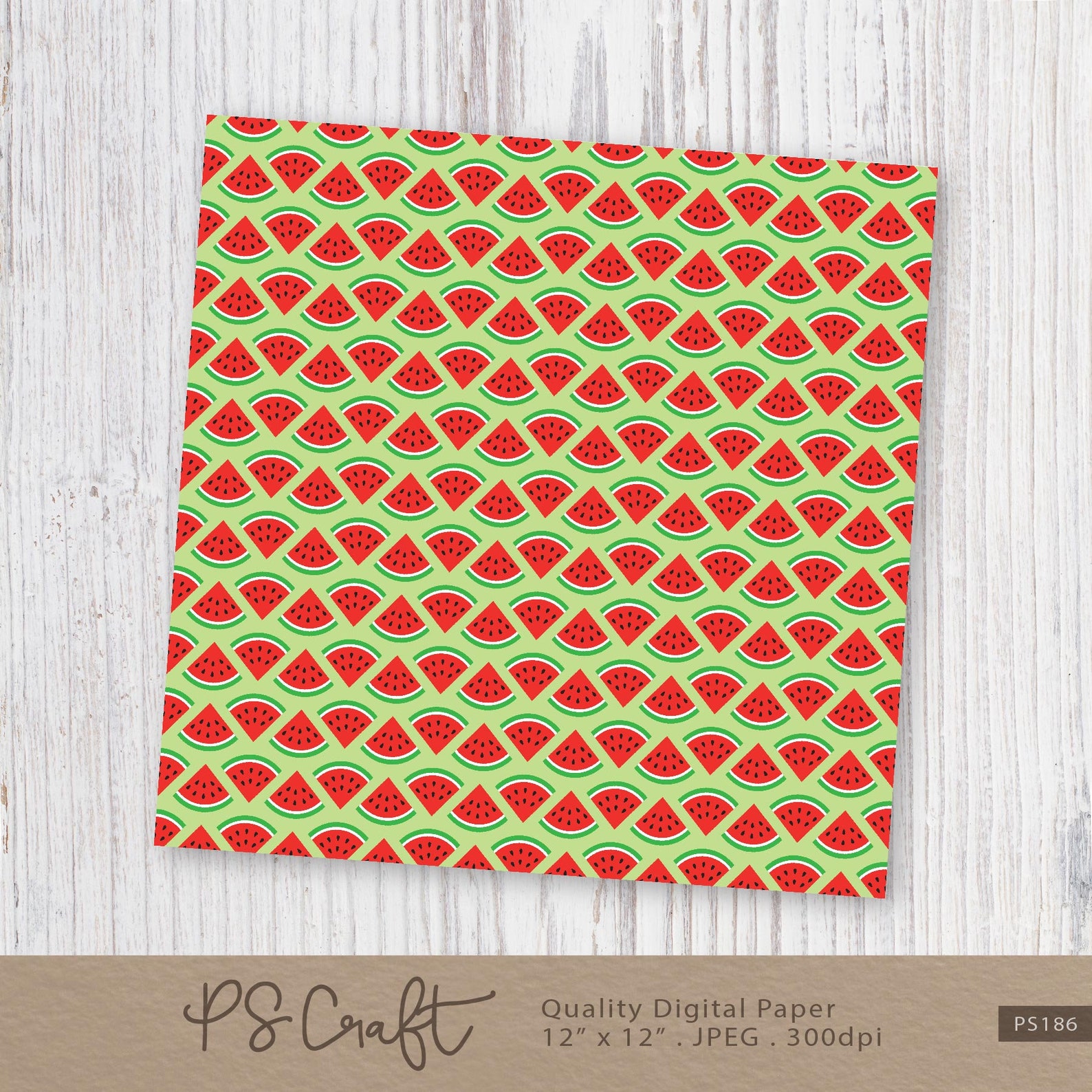 Watermelon Digital Paper, SEAMLESS Summer Fruit Pattern, Watermelon ...