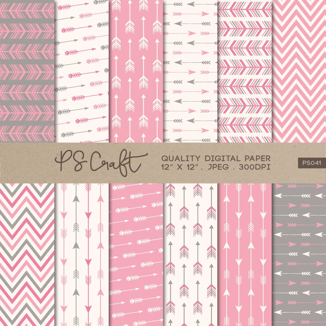 Arrows Digital Papers, Pink Arrows Papers, Tribal Papers, Arrow ...