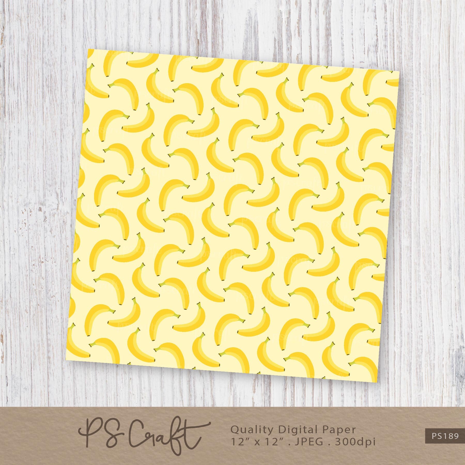 Banana Digital Paper SEAMLESS Summer Fruit Pattern Tropical - Etsy