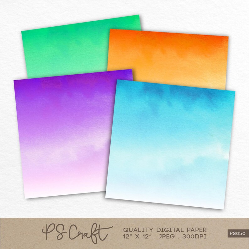 Watercolor Dye Paper Digital Papers, Gradually Dye Watercolor Wallpaper ...