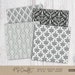 Black & Grey Damask Digital Papers, Seamless Vintage Pattern (instant ...
