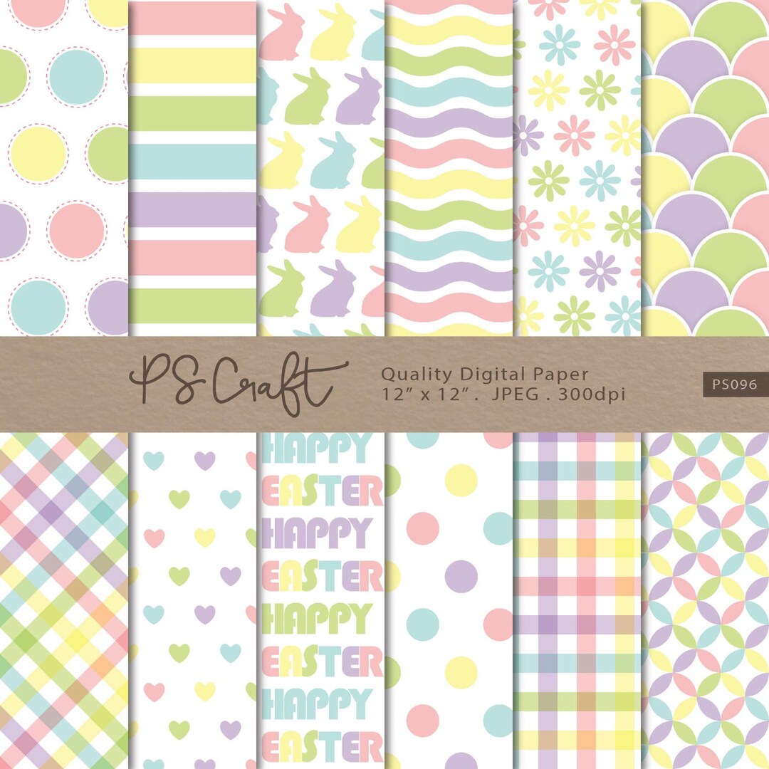 SEAMLESS Easter Digital Papers, Seamless Spring Papers, Easter ...